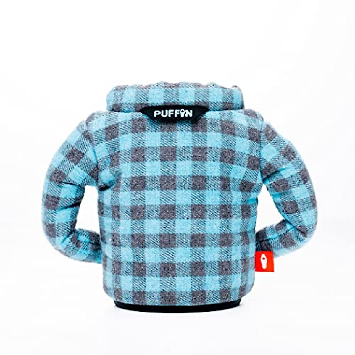 Puffin - The Lumber Jack Beverage Flannel, Insulated Can Cooler, Crater Blue