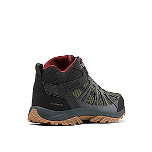Columbia Men's Redmond III Mid Waterproof Hiking Shoe, Nori/Red Jasper, 13