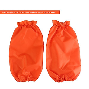 UEETEK Children Kids Waterproof Art Craft Smock Apron for DIY Painting Drawing with Sleevelet(Orange)