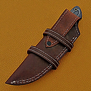 Smart & Sharp Custom Handmade Damascus Steel Hunting Knife Skinning Knife SS-17411 ( Black Wood ) (Black)