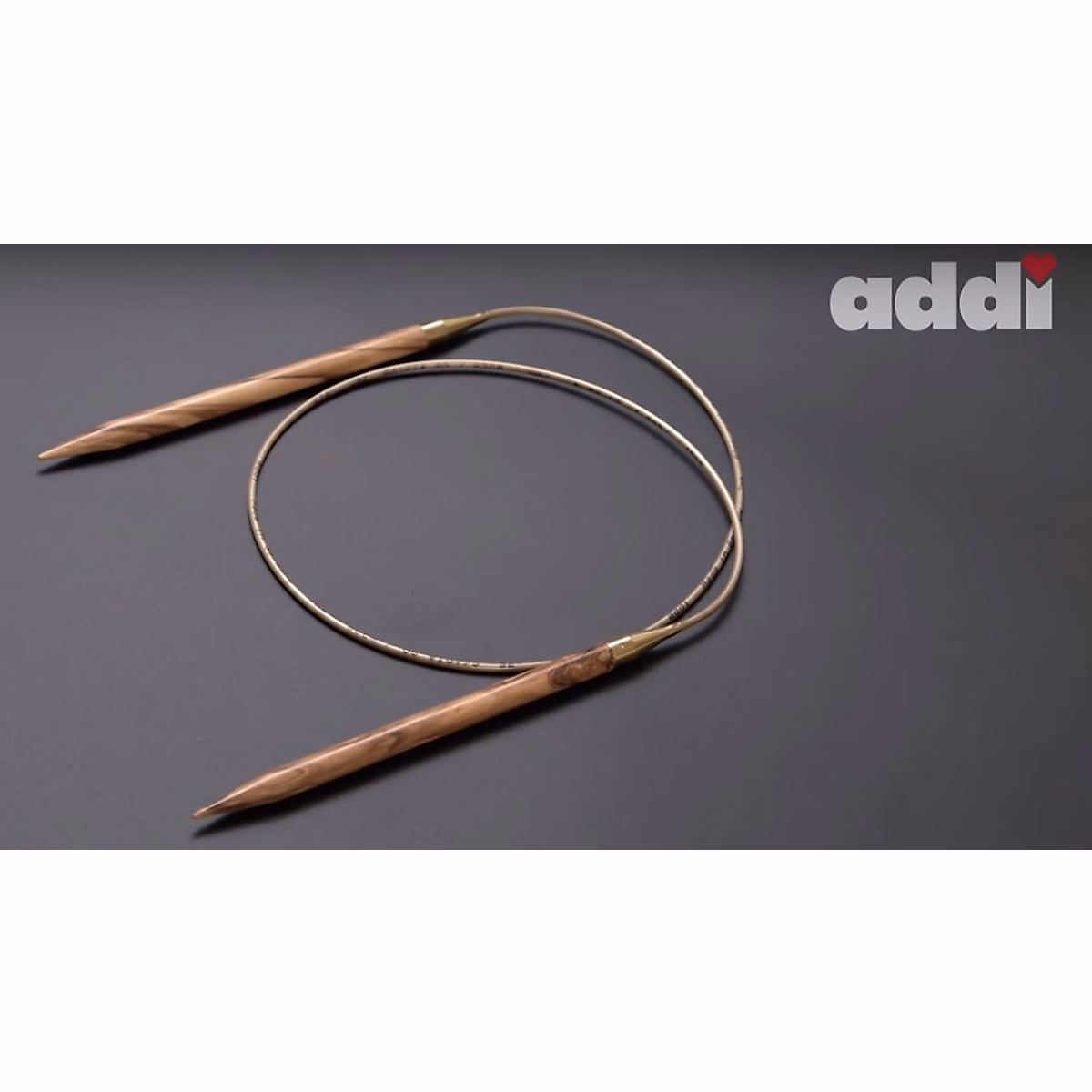 Addi Olive Wood 24 inch (60cm) Circular Knitting Needles; US size 8 (5 mm), Made in Germany - 575-7/60/5