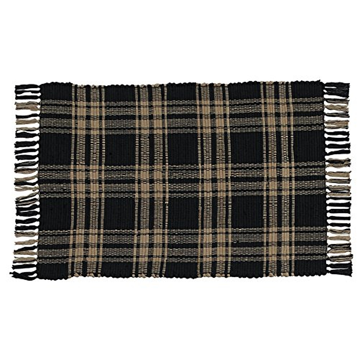Park Designs Sturbridge Rag Rug 24X42 Black, 24" x 42"