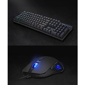 ABKO KM350 Desktop Keyboard & Mouse Gaming Combo Rainbow LED, 19 Key Anti-Ghosting, Max 3200 DPI English/Korean Type