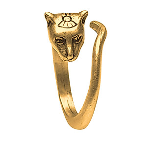 MUSEUM REPRODUCTIONS Egyptian Bastet Cat Ring - Adjustable