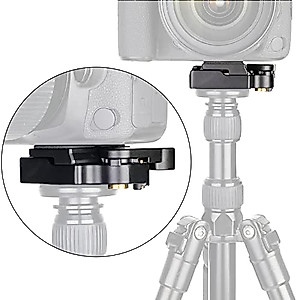 Konsait Black Camera 323 Quick Release Plate with Special Adapter (200PL-14) use for Manfrotto 323(New Version)