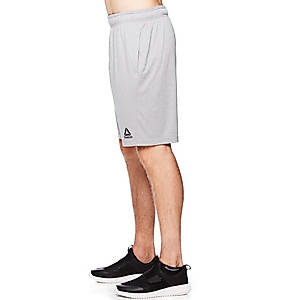 Reebok Men's Drawstring Shorts - Athletic Running & Workout Short - Cruz Sleet Heather, Medium