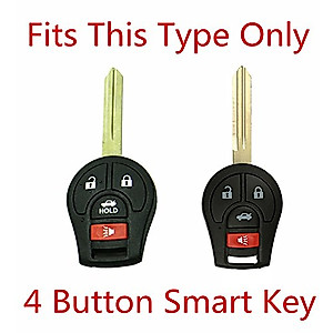 Rpkey Silicone Keyless Entry Remote Control Key Fob Cover Case protector Replacement Fit For Nissan 350Z Altima Armada Cube Maxima NV1500 NV200 NV2500 NV3500 Rogue Quest Sentra Versa CWTWB1U751