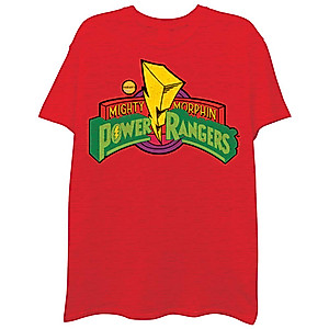 Power Rangers Men's T-Shirt, Red Heather, X-Large