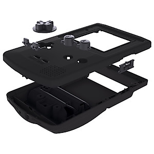IPS Ready Upgraded eXtremeRate Black Replacement Shell Full Housing Cover & Black Screen Lens for Gameboy Color – Fit for GBC OSD IPS & Regular IPS & Standard LCD – Console & IPS Screen Without