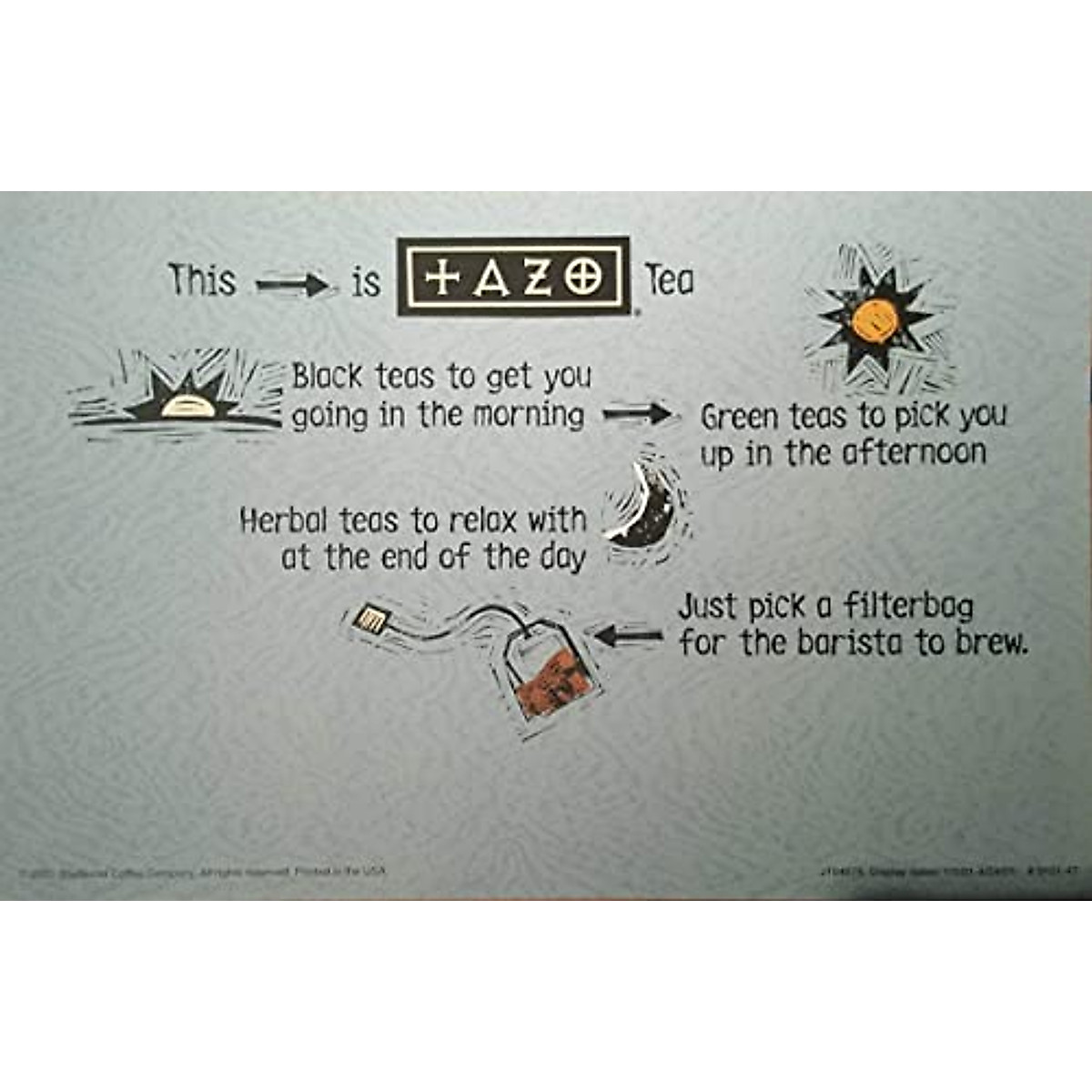 Tazo Tea Bags Sampler Variety Gift Box with By The Cup Honey Sticks, 10 Different Flavors, 20 Count