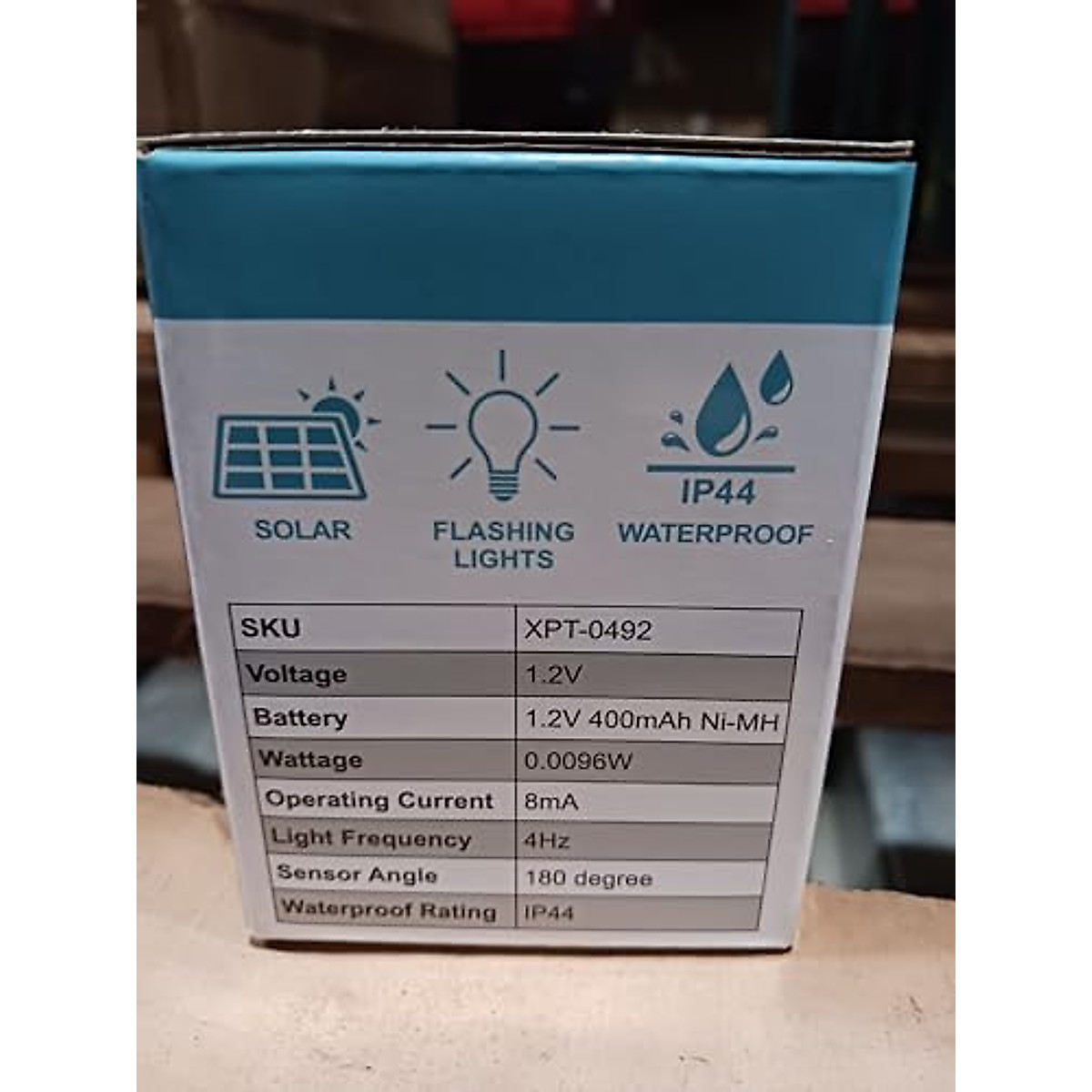 Sunnydaze Wall-Mounted Solar Nocturnal Animal Repellers - Waterproof Design - Red Flashing Lights - Battery Included - 2-Pack