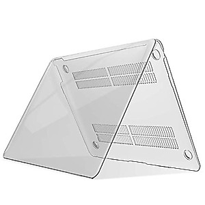 IBENZER Compatible with 2022 2021 2020 MacBook Air 13 inch case M1 A2337 A2179 A1932, Plastic Hard Shell Case for Mac Air 13 Retina Display with Touch ID, Crystal Clear, MMA-T13CYCL