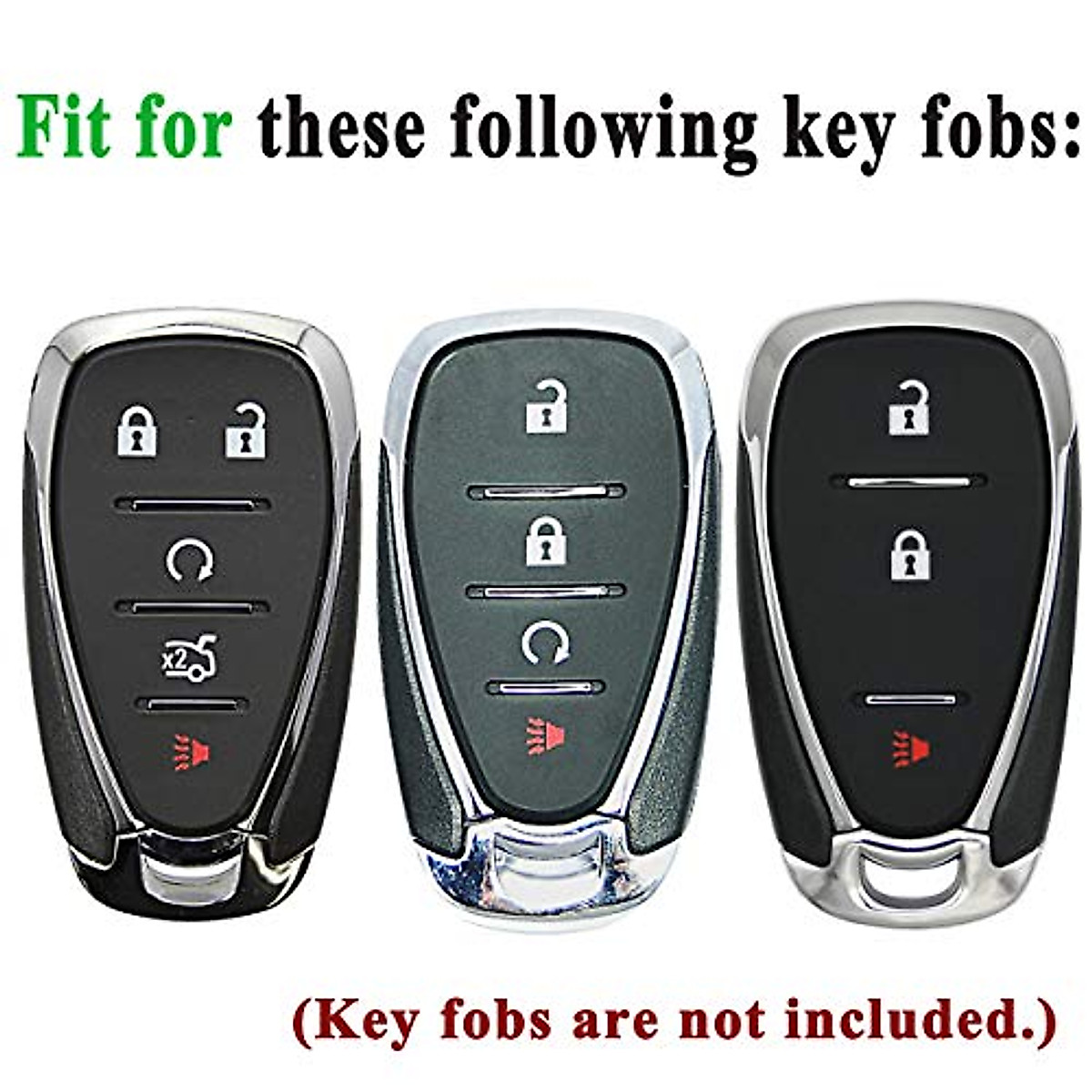 Red TPU Key Cover Case Fob Glove Holder for Chevrolet 2017 2018 2019 2020 2021 Chevy Malibu Camaro Cruze Traverse Spark Sonic Bolt Equinox HYQ4EA