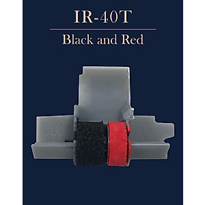 IR-40T Ink Roller, Black and Red Compatible with Canon P23-DH V Calculator, Casio HR-100TM, HR-150TM (3 Pack)