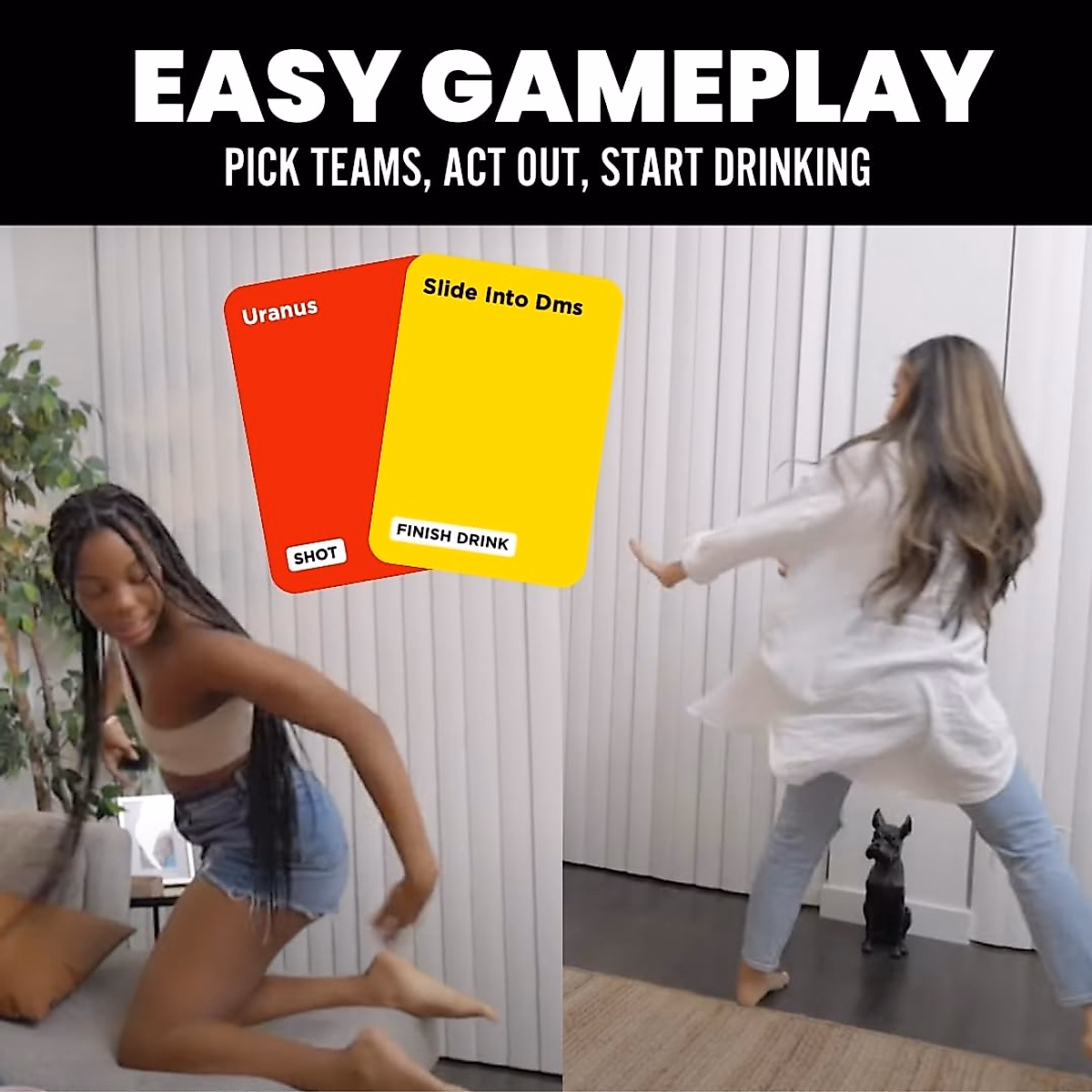 Do or Drink Act Out or Black Out Charades Drinking Card Games for Adults, Fun Adult Game with 350 Prompts - Great Party Game for Game Night, Bachelorette Parties, Couples, and More