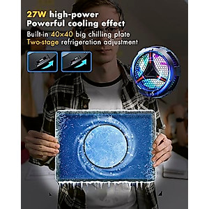 ACEDAYS iPad Cooler,Magnetic Tablet Cooler for ipad/Surface pro/Samsung Tab,Universal Radiator with Temperature Display for Mobile Gaming,Tiktok Live Streaming(Including Tablet stand Holder)