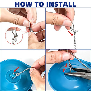 VRSS Front Mount Toilet Lever Replacement Toilet Handle with Chains Toilet Flush Lever Handle Fits Most Toilet Tank (Chrome Polished, Front Mount)