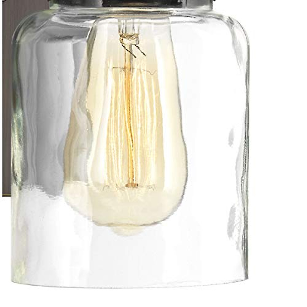 Calhoun Collection 3-Light Clear Glass Farmhouse Bath Vanity Light Antique Bronze