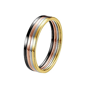 3pcs 1mm Stainless Steel Plain Band Knuckle Stacking Midi Rings for Women Comfort Fit