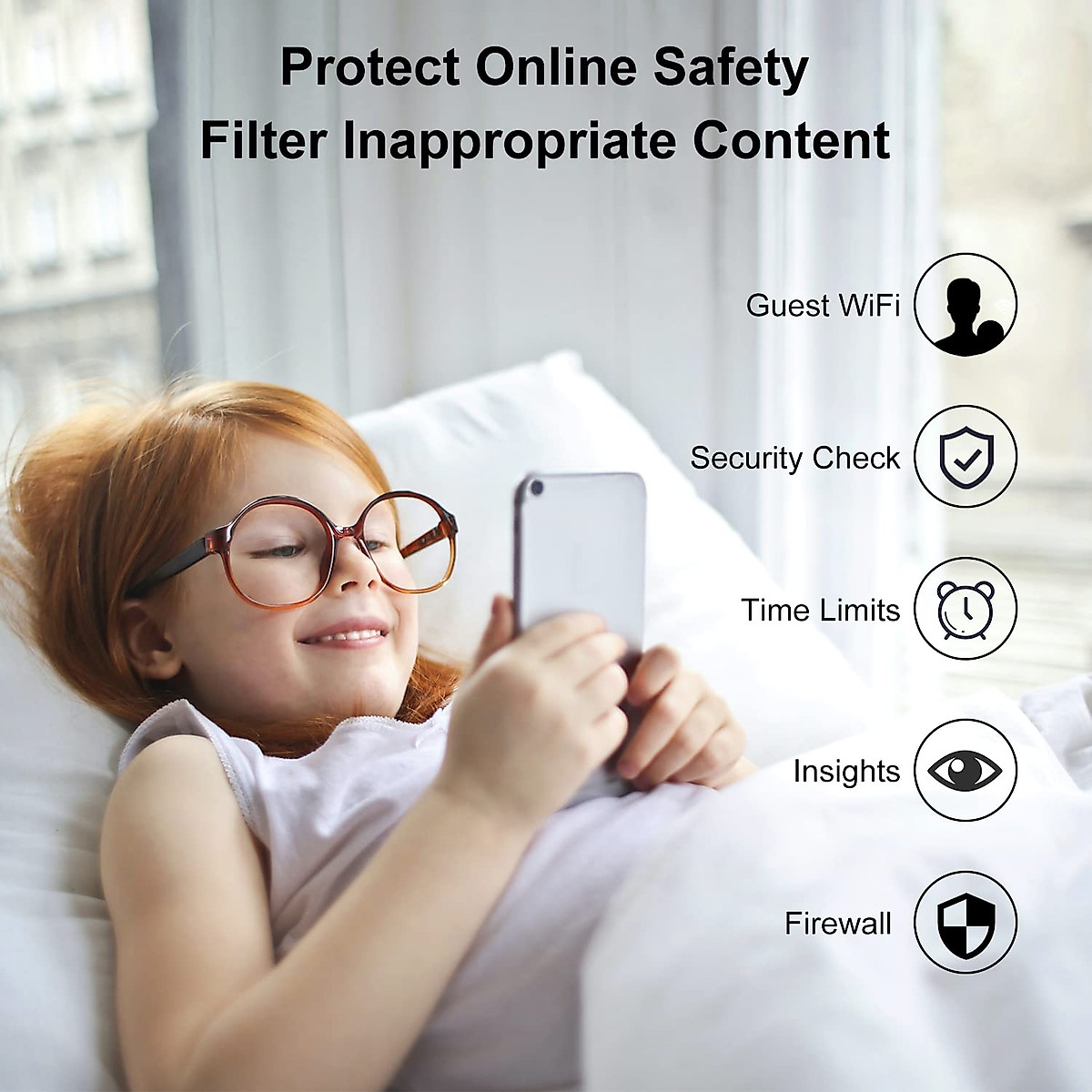 Wavlink AC 3200 Smart WiFi Router-Dual Band MU-MIMO Gigabit Wireless Internet Router to 3200 Mbps| Up to 2500 sq.ft Coverage & 100 Devices,Support Guest WiFi, Parental Control, QoS-Gold