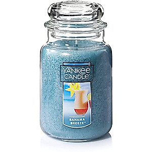 Yankee Candle Bahama Breeze Scented, Classic 22oz Large Jar Single Wick Candle, Over 110 Hours of Burn Time