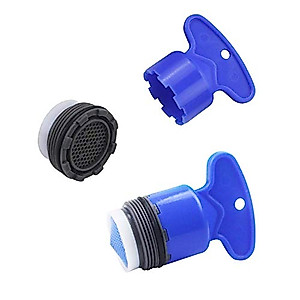 WeiMeet 20 Pieces Cache Faucet Aerator Key Removal Wrench Tool with 20 Pieces Faucet Aerator for M 16.5 18.5 21.5 24 Cache Aerators