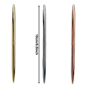 Guest Book Pen Rose Gold - 2 x Piece Slim Metal Ballpoint Pen Set, Metal Twist Black Ink Writing Pen, for Wedding, Bridal Shower, Baby Shower, Engagement, Birthday, Anniversary, Valentine's Day