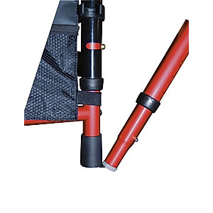 Drive Medical Deluxe Portable Folding Travel Walker with 5" Wheels and Fold up Legs, Red