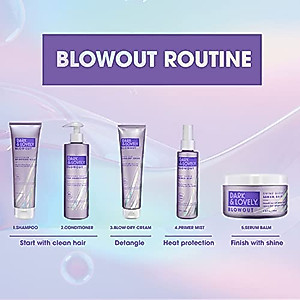 SoftSheen-Carson Dark and Lovely Blowout Moisture Hair Mask & Deep Treatment Conditioner with Castor Oil, For All Hair Types Including Curly, 12 fl oz