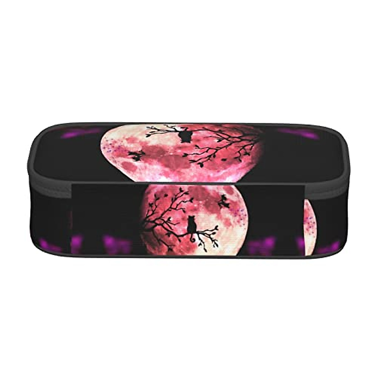 GLOVET Red 3D Earth Black Tree Cat Special Pencil Case For Girls Boys, Big Capacity Pencil Case Large Pencil Pouch, Students Stationery Pen Bag Pencil Bags With Zipper For School Office Work