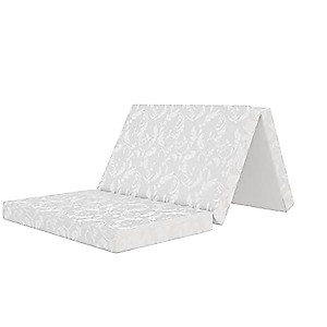 DHP Aries 4-Inch Tri Folding Mattress with Carry Bag and Washable Cover, Twin Size