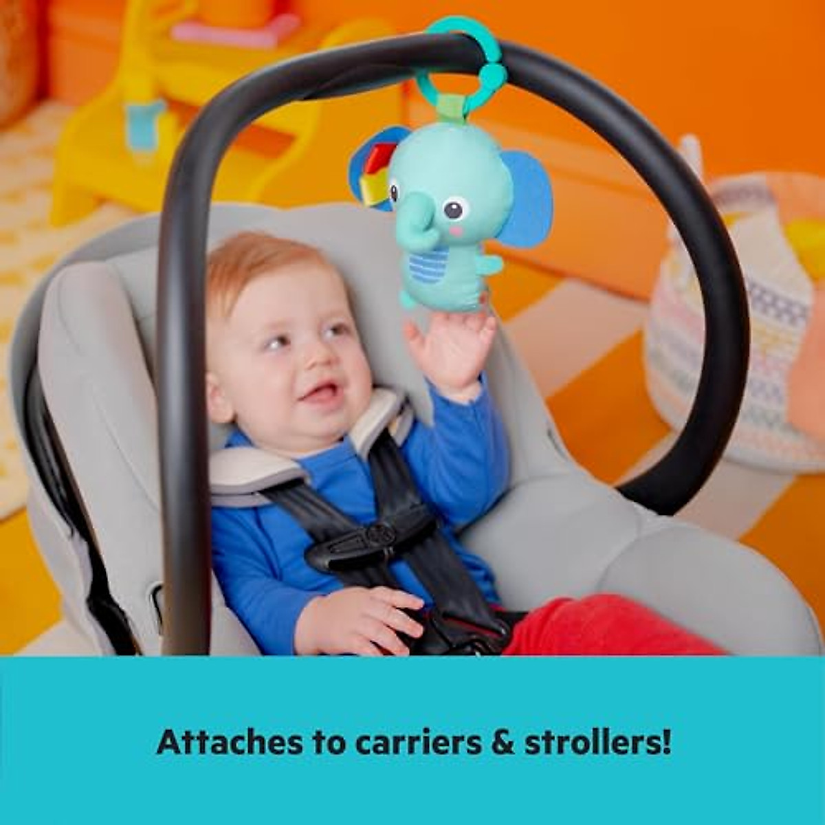 Bright Starts Wild Wiggles Baby Activity Gym & Play Mat with FoldingToy bar, Newborn and up - Green, 18.5” x 29.1” x 29.1”