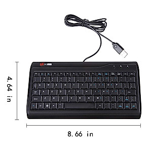 Super Mini Wired Keyboard, MCSaite Full Size 78 Keys Keypad Small Portable Fit with Professional or Industrial Use for Computer Laptop Mac Notebook
