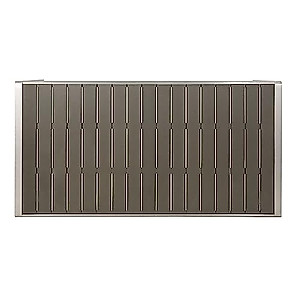 Christopher Knight Home Coral Outdoor Aluminum Dining Table with Faux Wood Top, Gray Finish,Grey