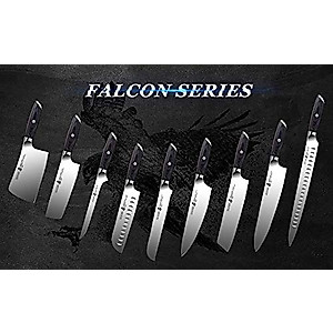 TUO Slicing Carving Knife 12 inch - Slicing Carving Knife for Brisket Turkey Meat German Steel with Full Tang Pakkawood Handle - FALCON SERIES with Gift Box