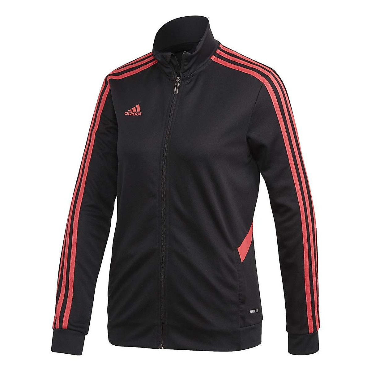 adidas womens Tiro Track Jacket Black /Pink XX-Small