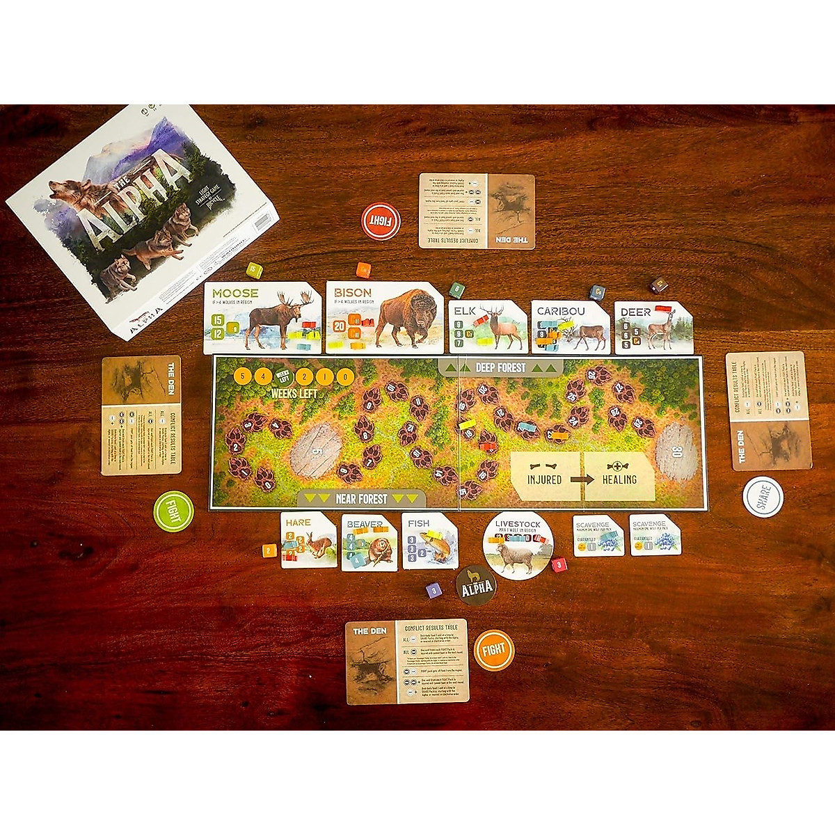 Bicycle The Alpha - A Light Strategy Game for Adults and Family Ages 10 and Up,Grey