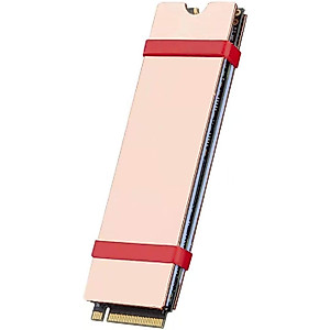 Easycargo Laptop M.2 Heatsink Kit, Copper m.2 Heat Sink + Thermal pad 1mm 0.5mm for Cooling Laptop M.2 2280 SSD (4-Pack)