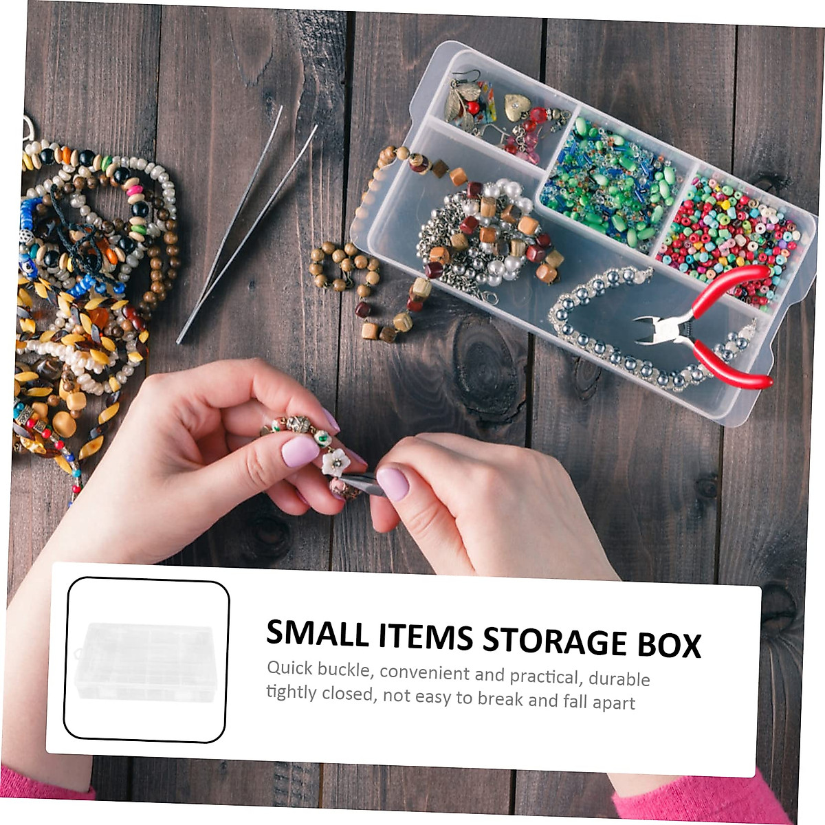 Cabilock 6 Pcs Detachable Storage Box Jewelry Organizer for Necklaces Earring Holder Case Storage Container with Dividers Jewelry Organizer Tray Pp Plastic Multifunction Stud Box