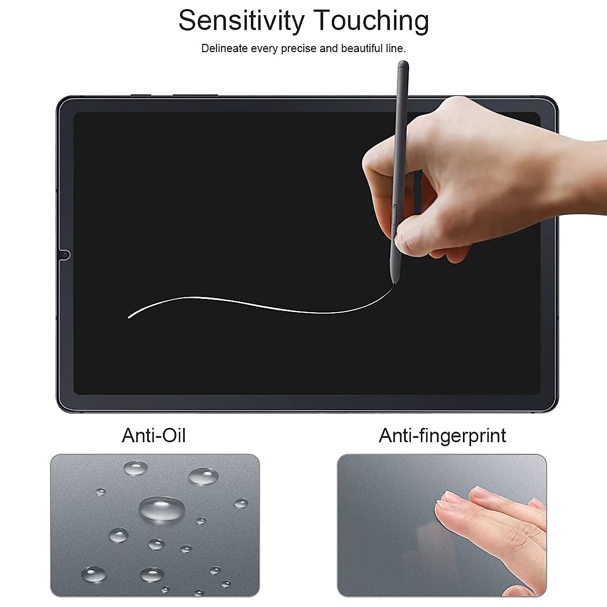 WEOFUN 3 Pack Screen Protector for Samsung Galaxy Tab S6 Lite 10.4” 2020,Matte Screen Protector for Writing & Drawing with S pen