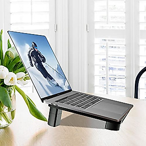 Pholiten Monitor Stand Riser,Laptop Stand Riser for Desk, Adjustable Laptop Stand Riser Holder,Computer Raiser,Desk Computer Stand,Laptop shelf,Monitor Risers