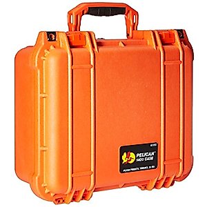 Pelican 1400 Camera Case With Foam (Orange)