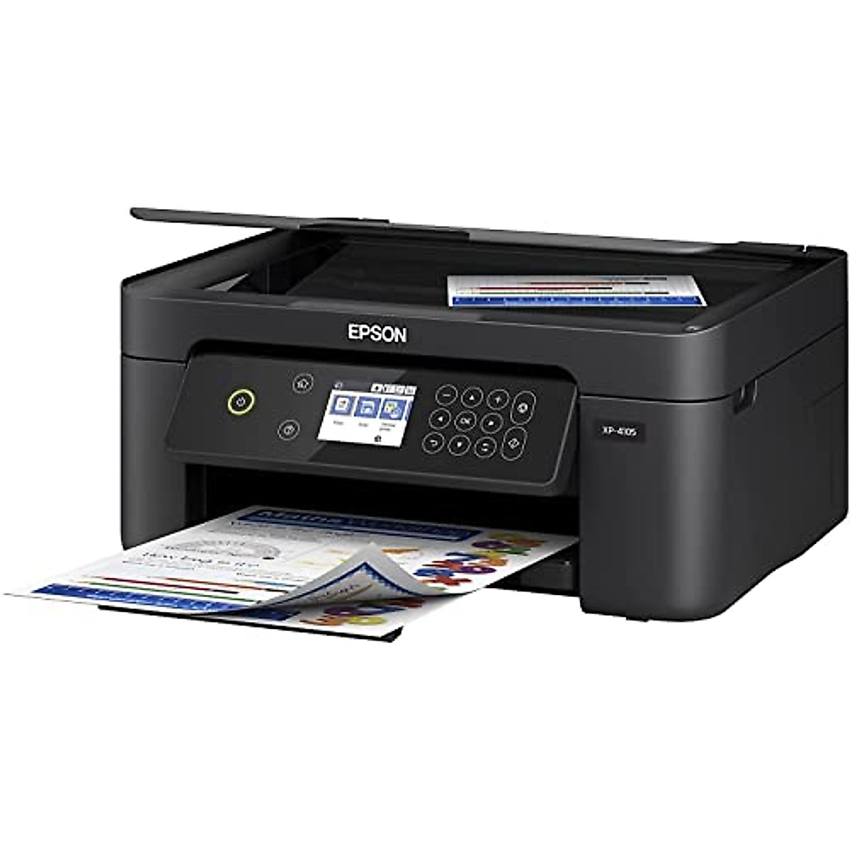 Epson_Printer XP 41 Series, All-in-One Wireless Color Inkjet Printer, Black, Print Copy Scan, 2.4" LCD, Hi-Speed USB, Auto 2-Sided Printing, Voice Activated, with MTC Printer Cable