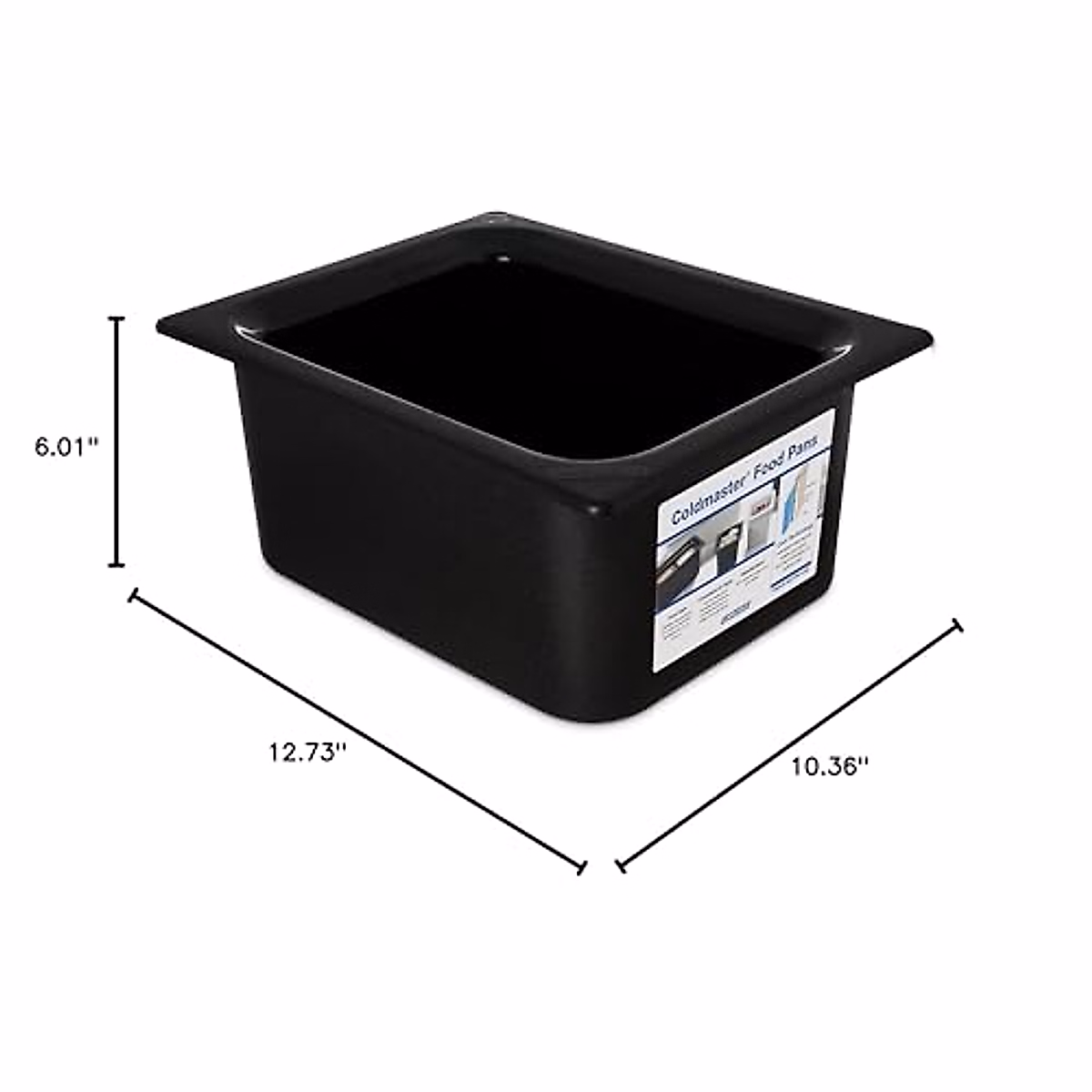 Carlisle FoodService Products CM110103 Coldmaster Insulated Food Pan, 1/2 Size, 6 quart, Black