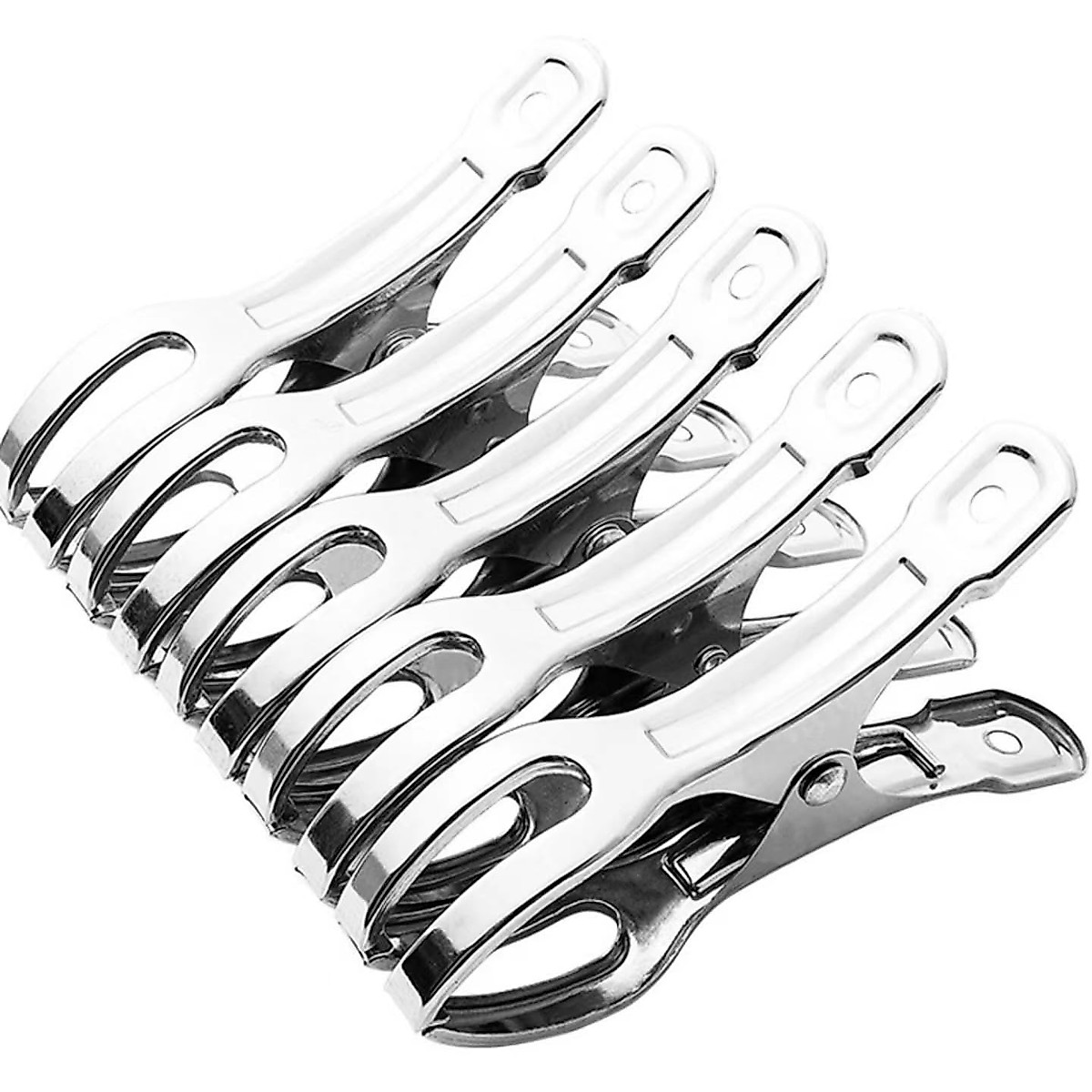 Outdoor Heavy Duty Clothes Clip Large Stainless Steel Quilt Clip, Beach Towel Clip, Curtain Clip, A Set of 5.Big Beach Chair Towel Clips,Clamp for Quilt,Outdoor Light Clips