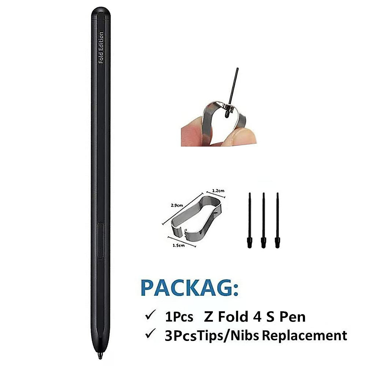 Z Fold 4 S Pen Fold Edition Stylus Pen Replacement Compatible for Samsung Galaxy Z Fold 4 and Z Fold 3 Phone Only +Tips/Nibs