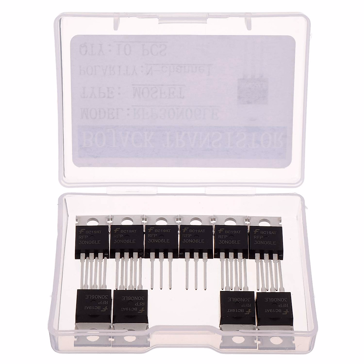 BOJACK RFP30N06LE MOSFET 30 A 60 V RFP30N06LE N-Channel Power MOSFET Transistor ESD Rated TO-220 (Pack of 10 Pcs)