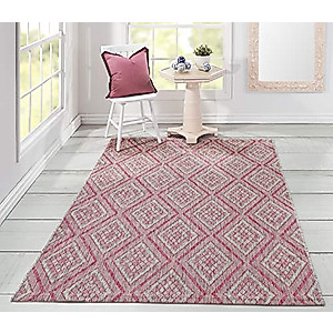 Madcap Cottage Lake Palace Rajastan Weekend Area, Indoor Outdoor Rug, 2' X 3', Pink