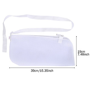 Arm Sling Immobilizer Shoulder Wrist Soft Elbow Brace Forearm Cool Mesh Breathable Support Strap for fracture,Fractured Arm Dislocation Sprain Strain (White)