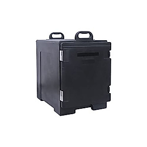 Luston Front-Loading Insulated Food Pan Carrier, 81 Quart Capacity, Black,5 Full-Size Pan,Food-Grade LLDPE Material, Portable Food Warmer Transporter